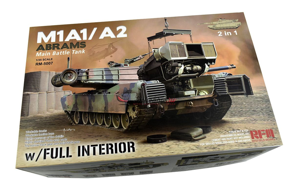 M1A1/M1A2 Abrams w/ Full Interior масштаб 1:35 Rye Field Models RM-5007