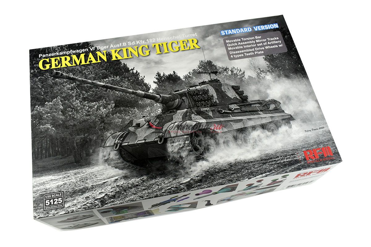 German King Tiger Panzerkampfwagen VI Tiger Ausf.B Sd.Kfz. 182 Henschel ...